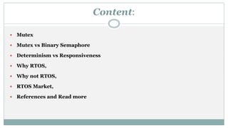 Real time operating systems (rtos) concepts 9 | PPT