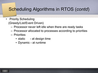 Real time Operating System | PPTX