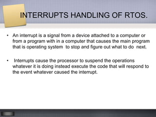 Real time Operating System | PPTX