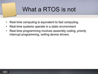 Real time Operating System | PPTX