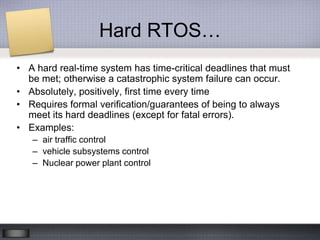 Real time Operating System | PPTX