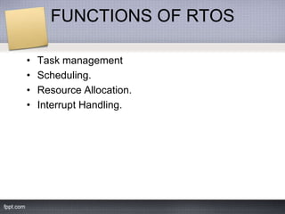 Real time Operating System | PPTX