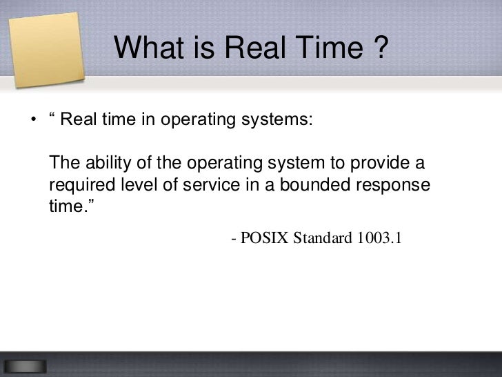 Essential Properties Of Real Time Operating System Real Time Essential Properties Of Real Time Operating System Real Time