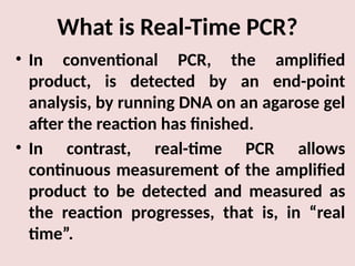REAL TIME PCR.pptx ..................... | PPTX