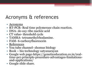 Real time pcr for gene regulation | PPTX