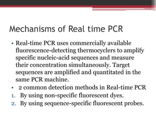 Real time pcr for gene regulation | PPTX
