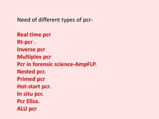 Real time pcr method | PPTX | Chemistry | Science