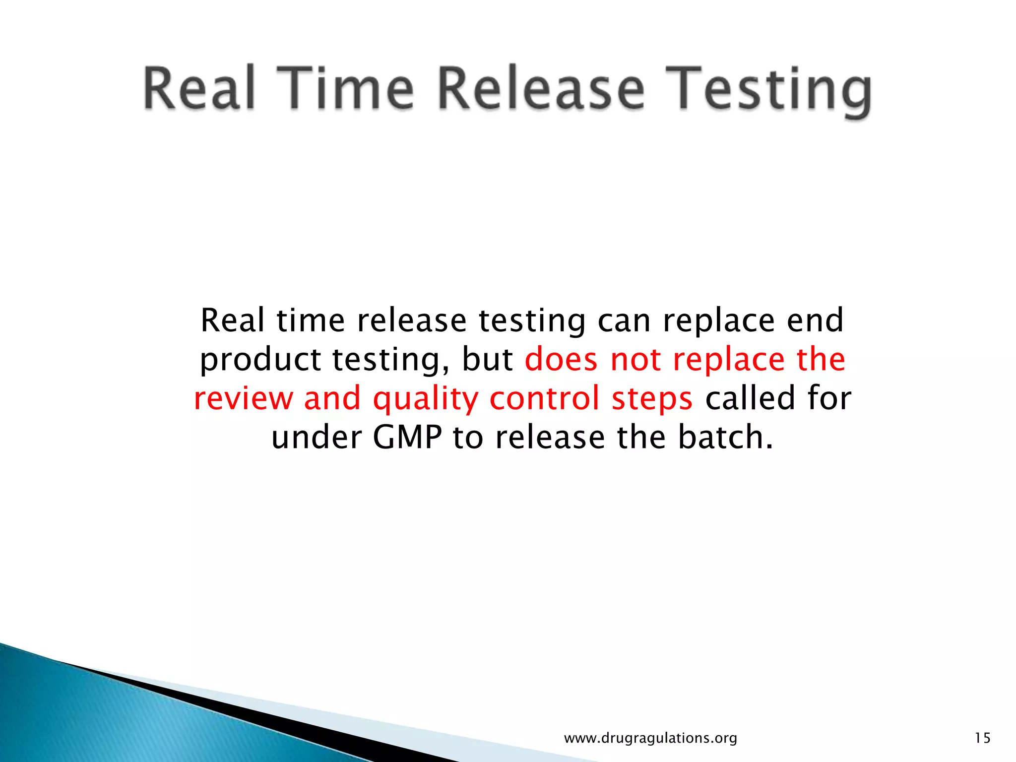 Real time release testing | PPTX