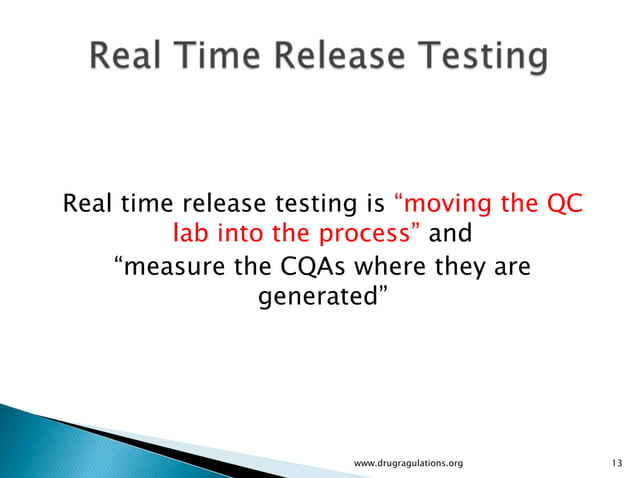 Real time release testing | PPTX | Chemistry | Science