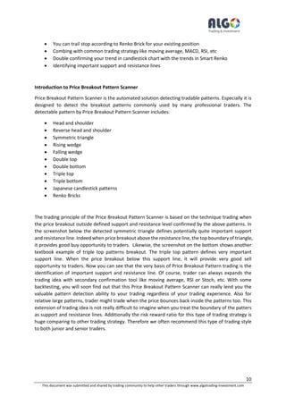 Real time renko, smart renko and price breakout pattern scanner ati | PDF