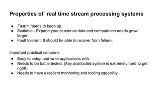 Real time stream processing presentation at General Assemb.ly