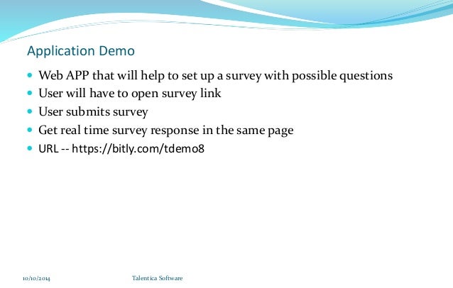 Real time survey tool