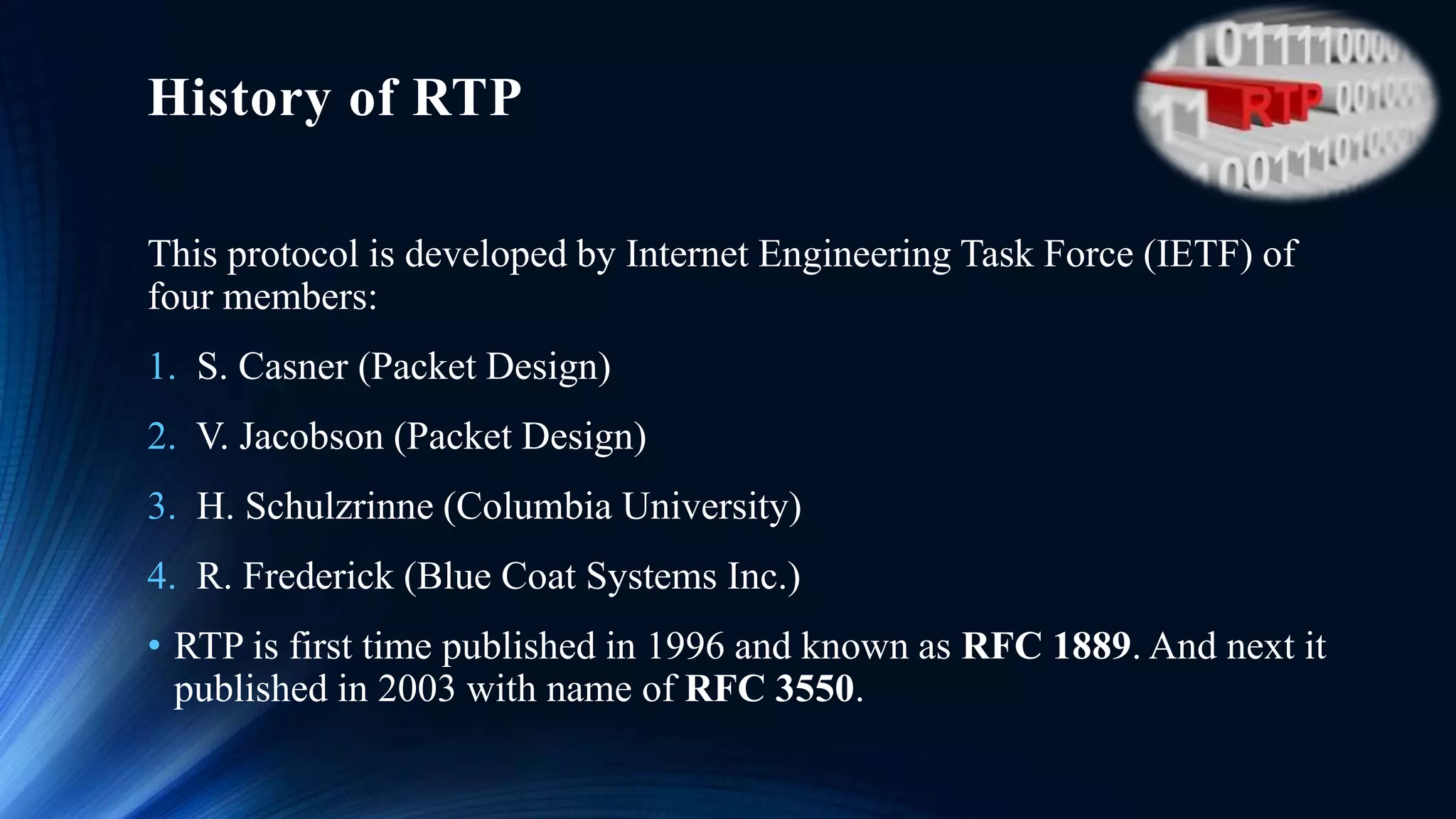 Real time transport protocol | PPTX