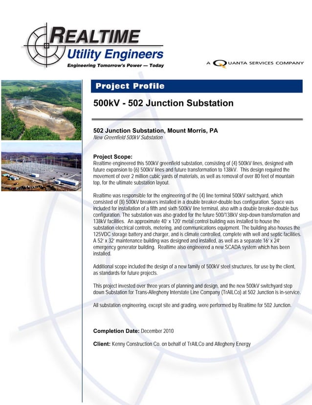 Realtime Utility Engineers - SOQ | PDF