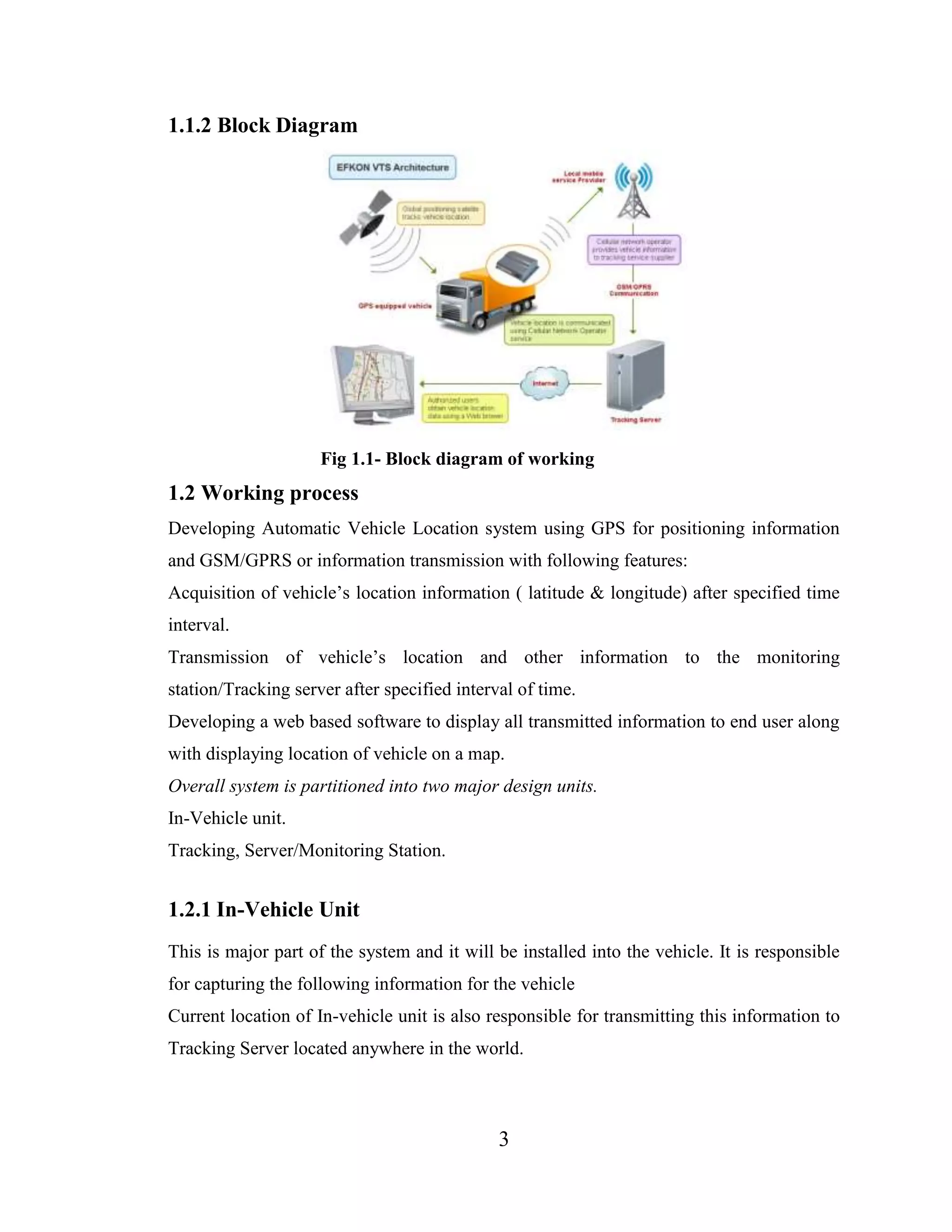 Real Time Vehicle Tracking System | DOCX