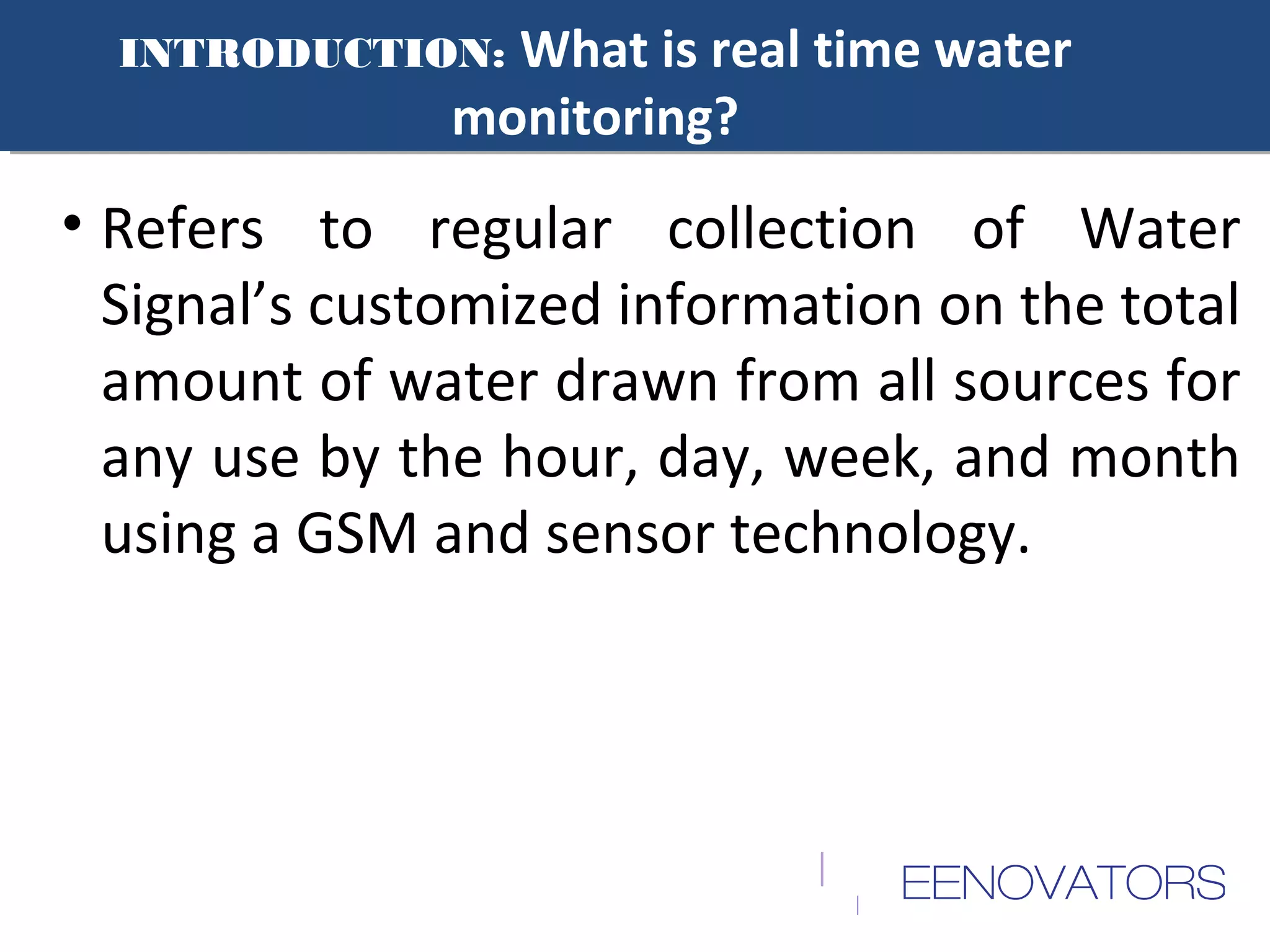 Real time water monitoring | PPT