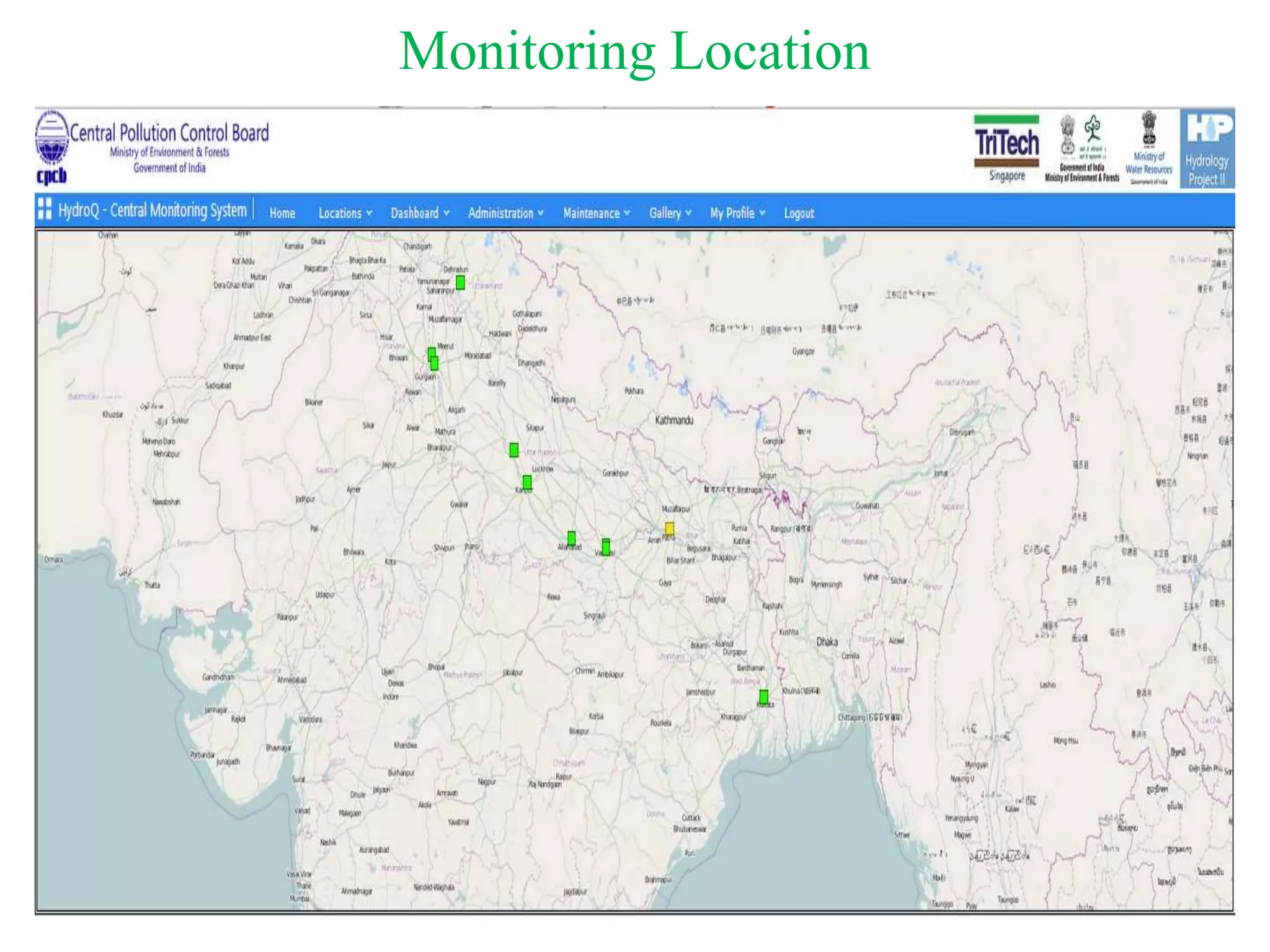 Real time water quality monitoring system in ganga basin | PPTX