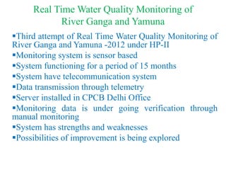 Real time water quality monitoring system in ganga basin | PPTX