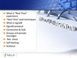 Realtime web experience with signalR | PPT