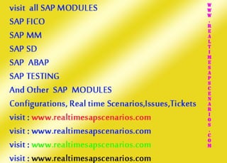 Realtme sap scenarios and issues | PDF