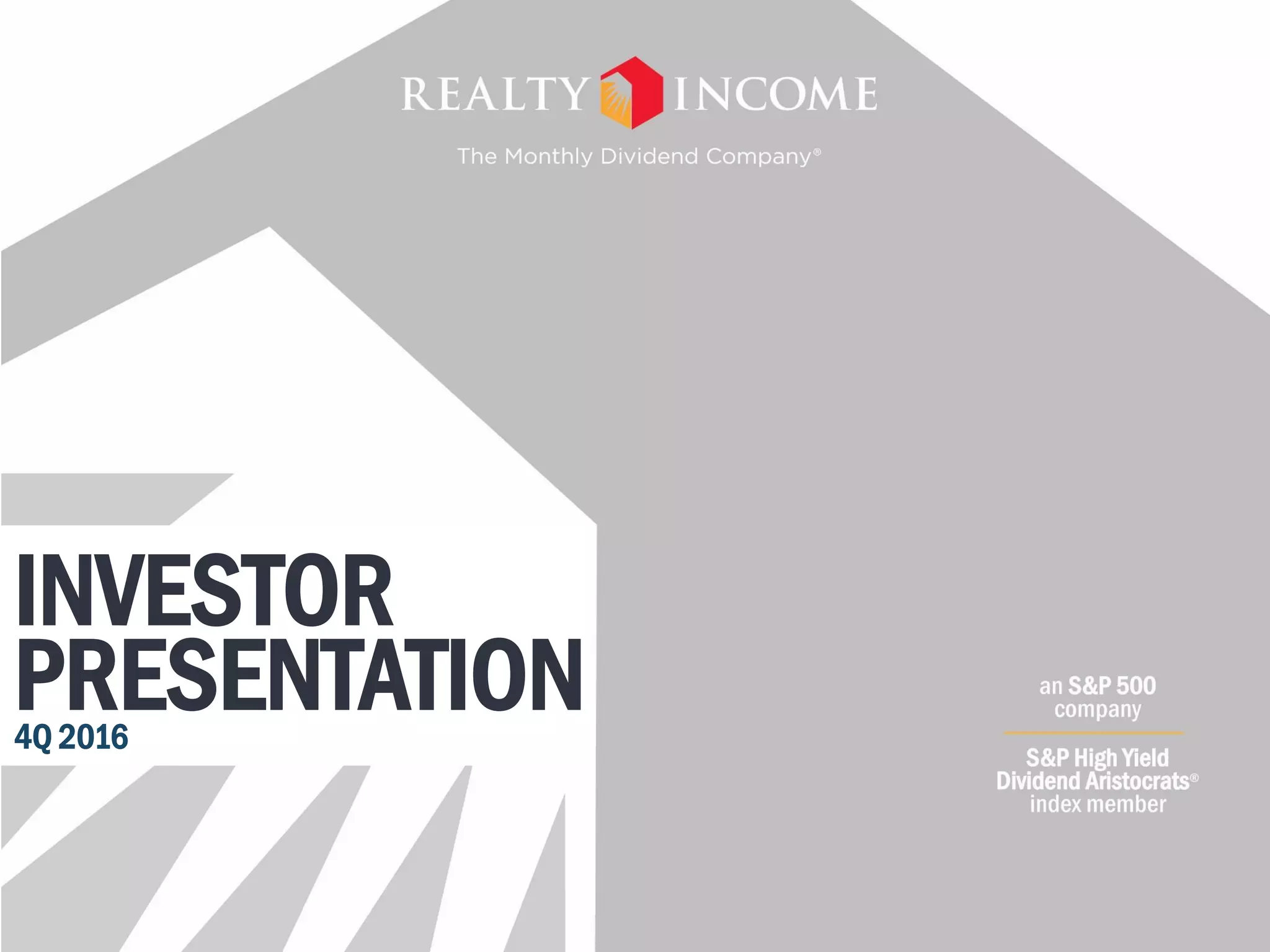 Realty income-investor-presentation-4 q16 | PDF