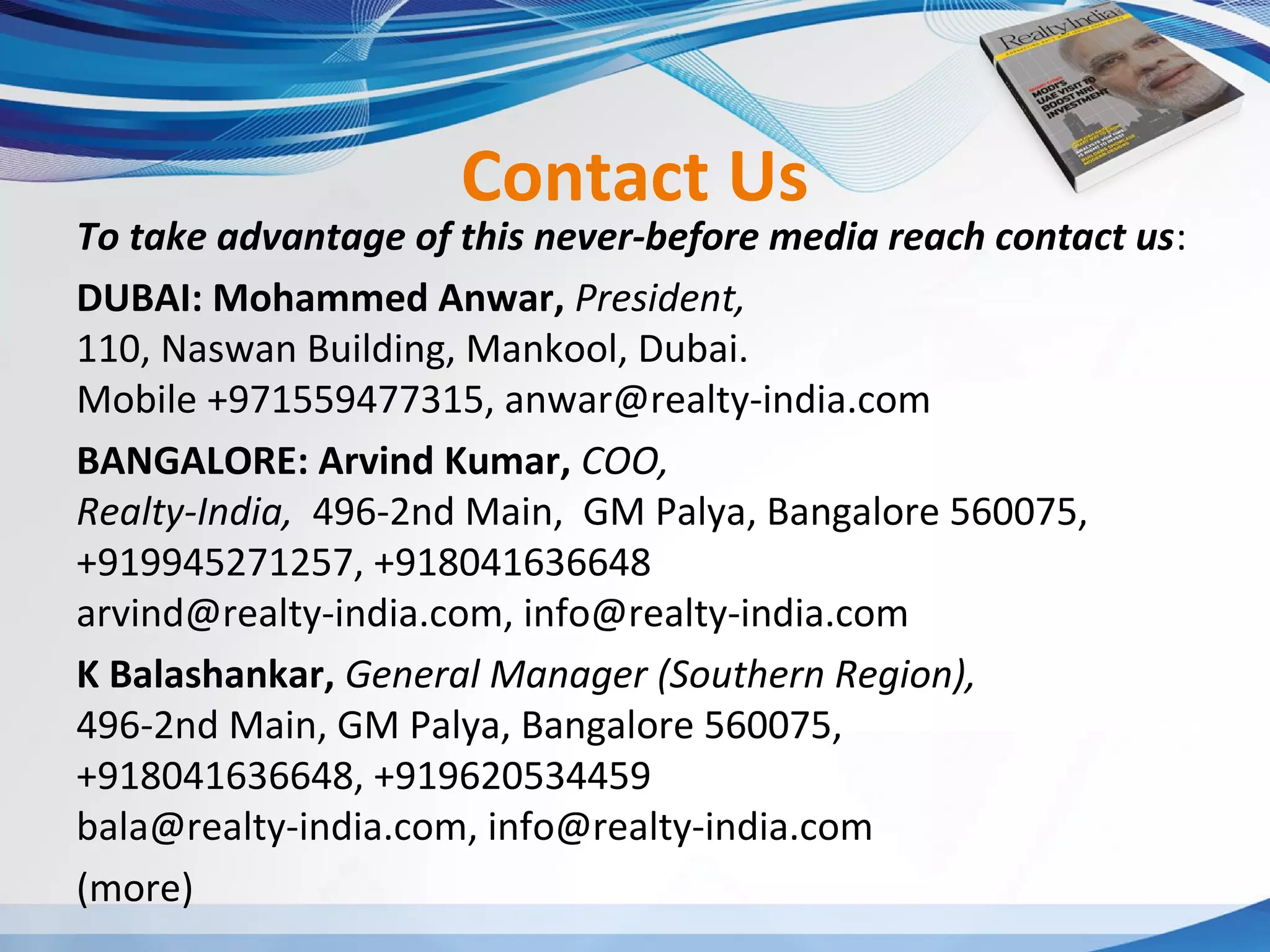 Realty india power point presentation | PPT