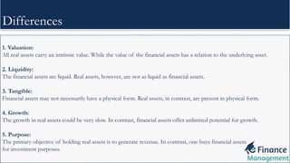 Real vs Financial Assets | PPT