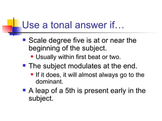 Choosing between real and tonal answers | PPT