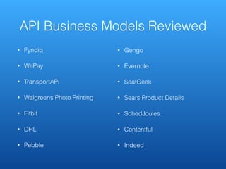 Real World API Business Models That Worked | PPT