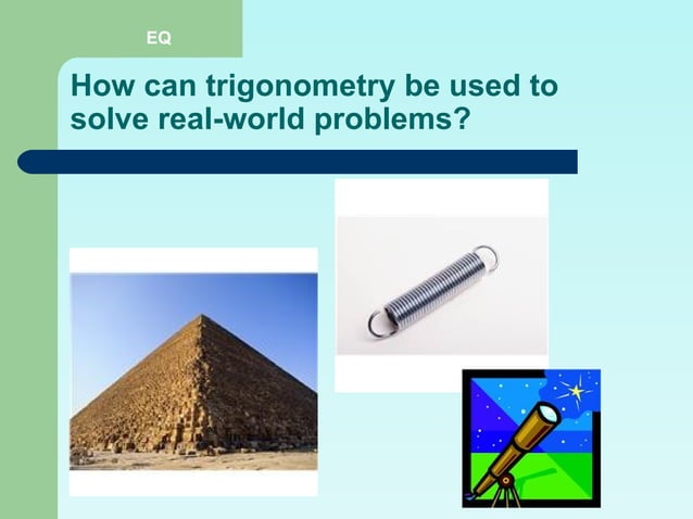 Real world applications of trigonometry pp | PPT
