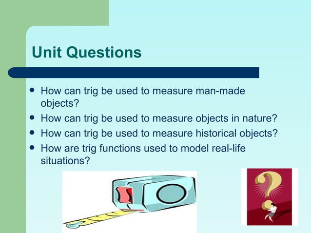 Real world applications of trigonometry pp | PPT