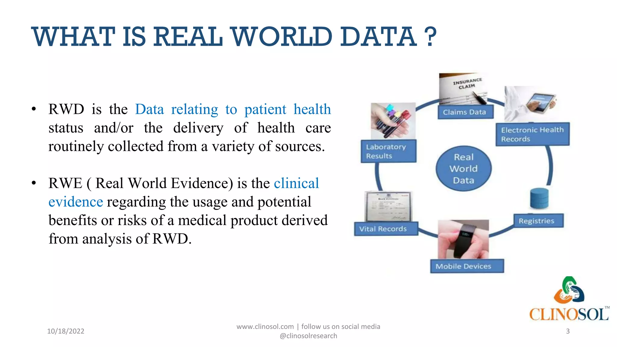 REAL WORLD DATA SOURCES AND APPLICATIONS IN HEALTH OUTCOMES RESEARCH | PPTX