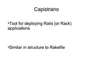 Real World Rails Deployment | PPT | Web Hosting | Internet