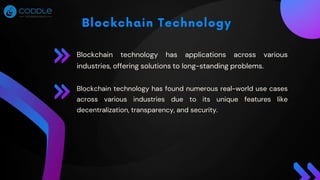 Real World use cases of Blockchain Technology.pptx