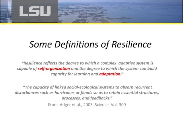 Resilient Human Communities - Social-Ecological Resilience Theory | PPT