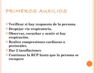 Reanimacion cardio pulmonar | PPT