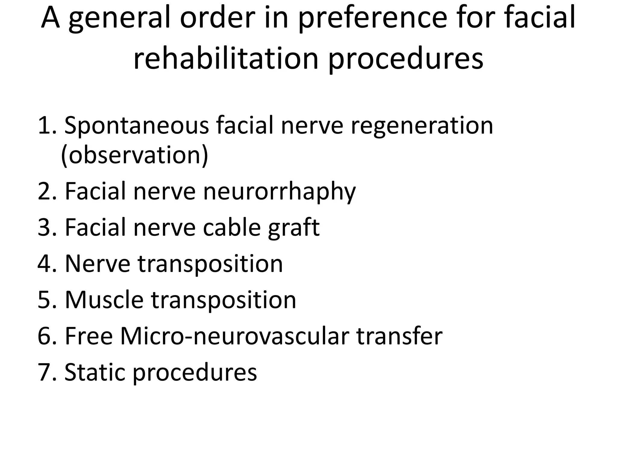 Reanimation of facial paralysis | PPTX