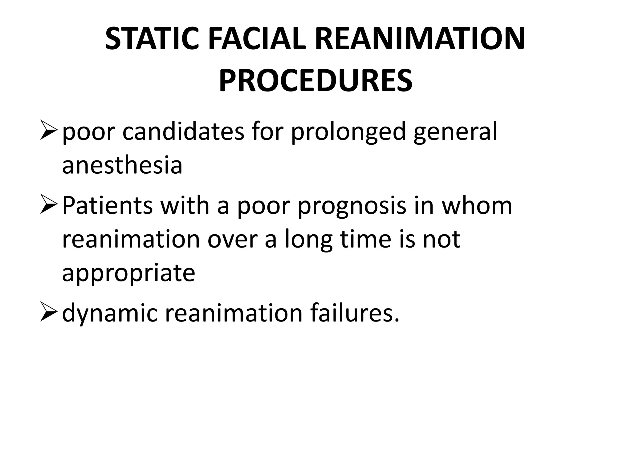 Reanimation of facial paralysis | PPTX