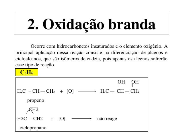 Reação de oxidação