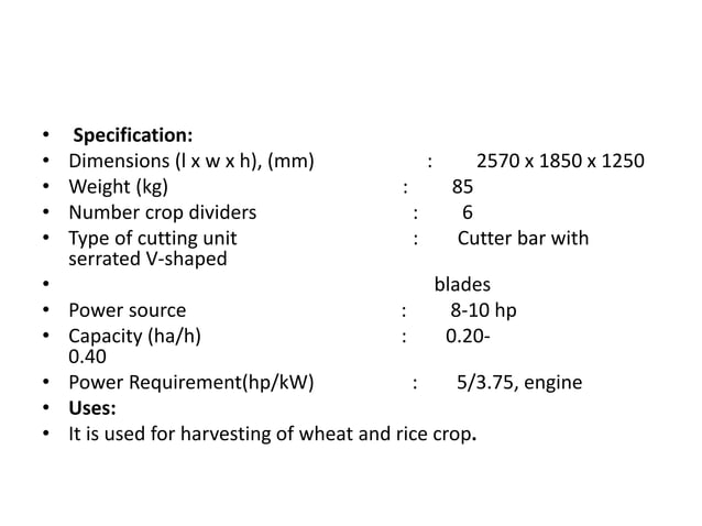 Reaper types components and work principles | PPTX | Gardening | Home ...