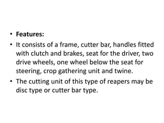 Reaper types components and work principles | PPTX