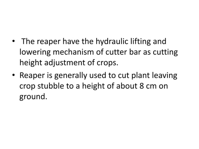 Reaper types components and work principles | PPTX | Gardening | Home ...