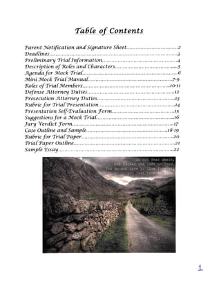 Literary Mock Trial Full Instructions for Students | PDF
