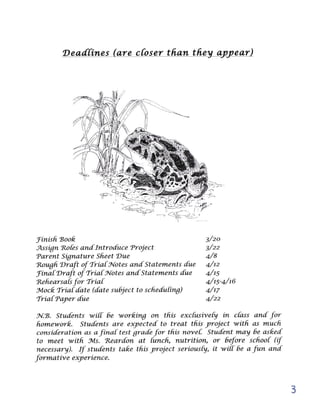 Literary Mock Trial Full Instructions for Students | PDF