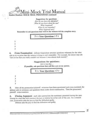 Literary Mock Trial Full Instructions for Students | PDF