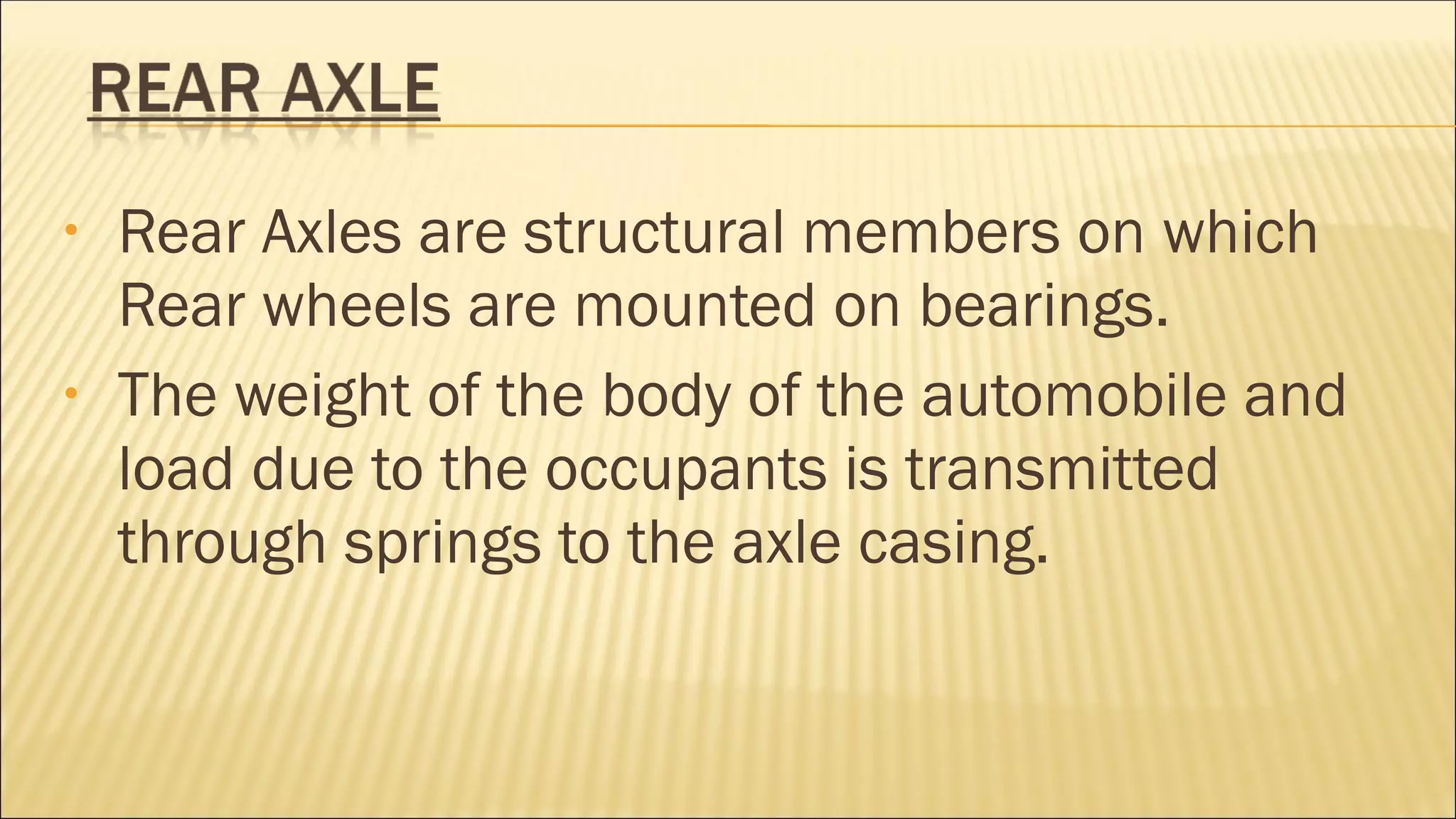 Reare axle | PPT