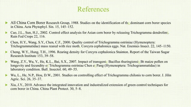 Rearing of trichogramma spp.s | PPTX | Agriculture | Industries