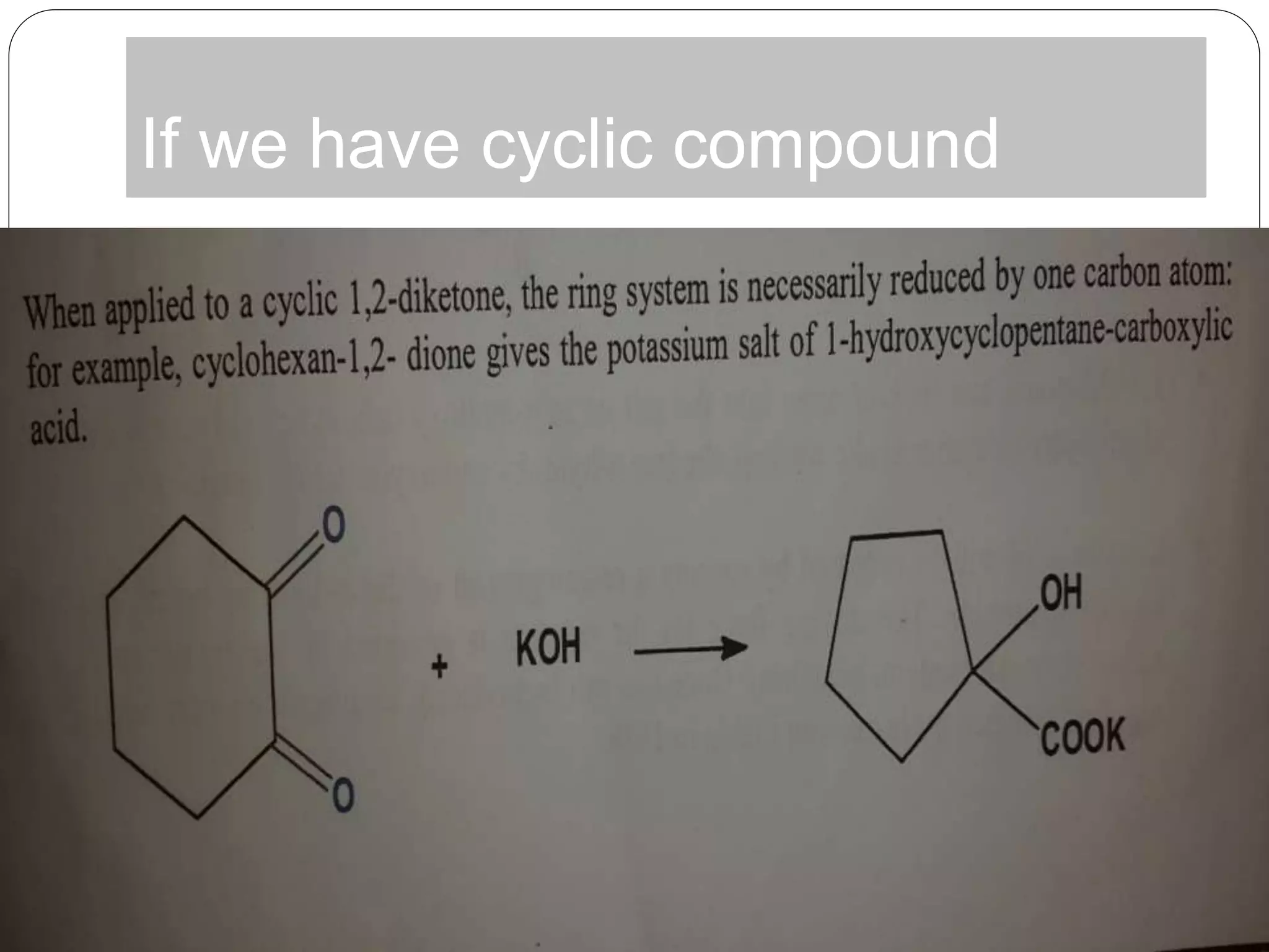 Rearrangement of benzilic acid | PPTX