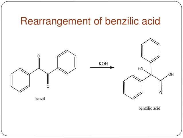 Rearrangement of benzilic acid