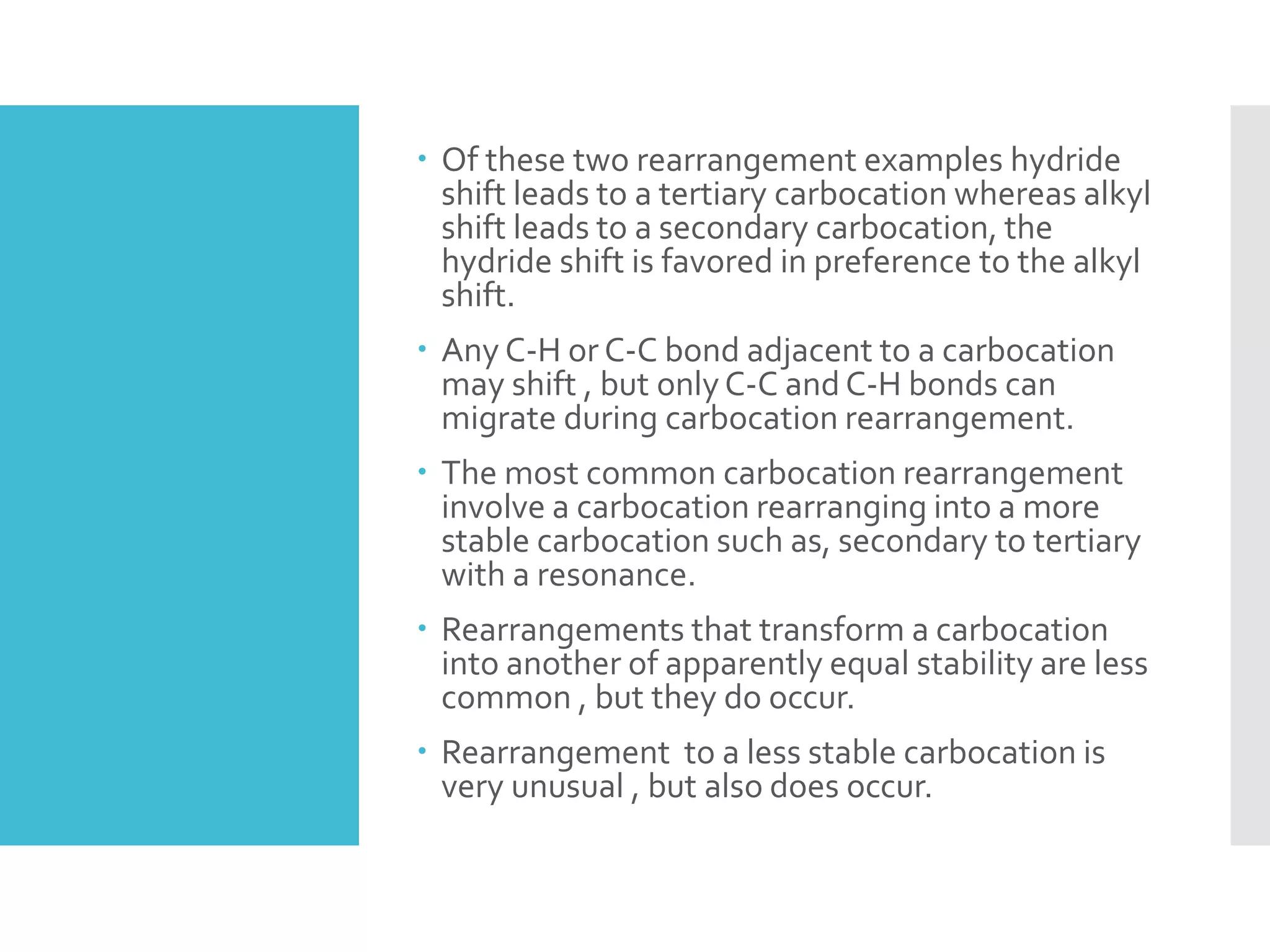 Rearrangement of carbocation | PPTX
